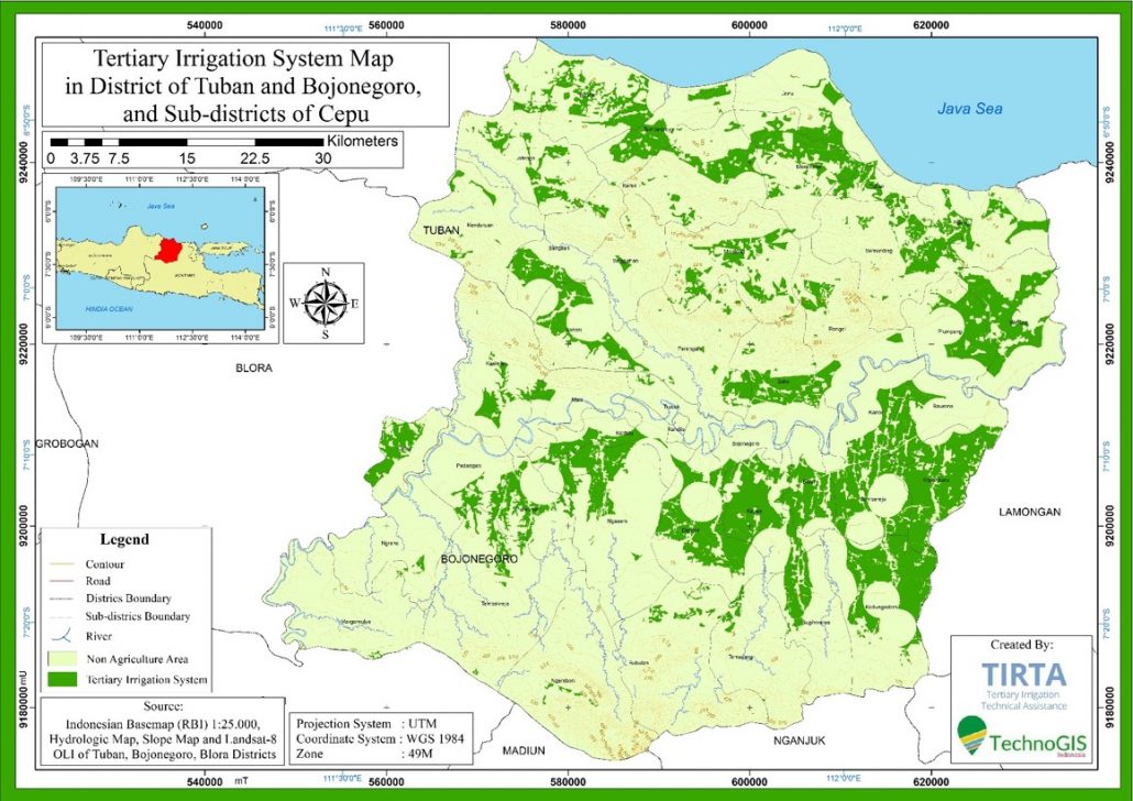Pemetaan Zonasi Irigasi Pertanian di Bojonegoro, Tuban, dan Cepu ...