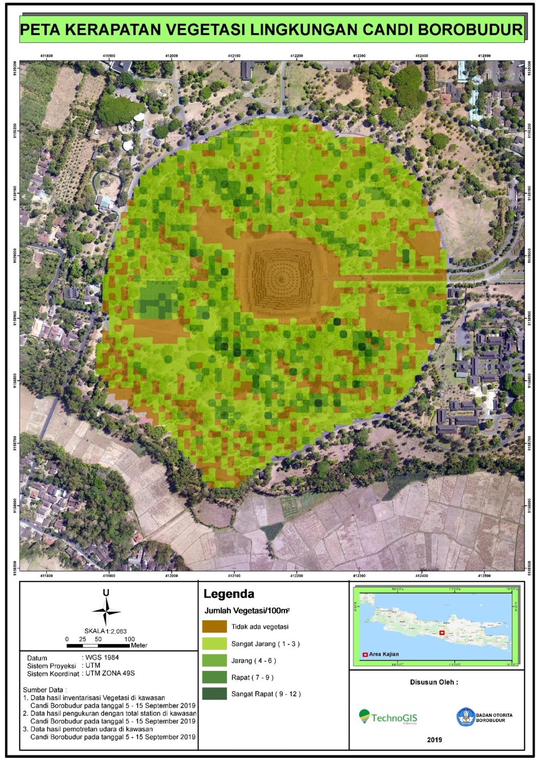 PEMETAAN VEGETASI LINGKUNGAN CANDI BOROBUDUR | TechnoGIS Indonesia