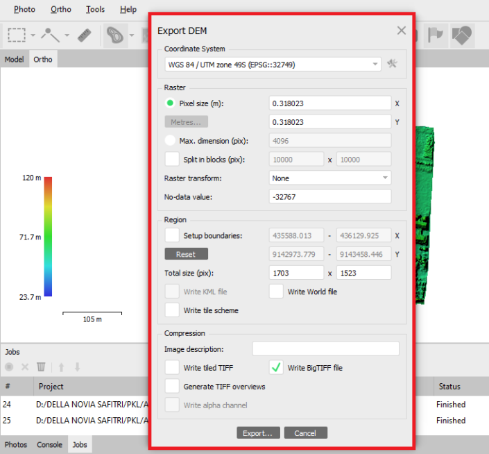 Pembuatan DSM dan DTM Menggunakan Agisoft Metashape
