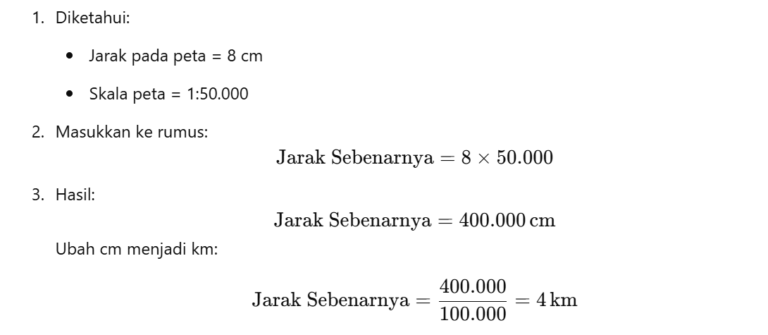 Contoh Soal Mencari Jarak Sebenarnya: Pembahasan Mudah untuk Pemahaman ...