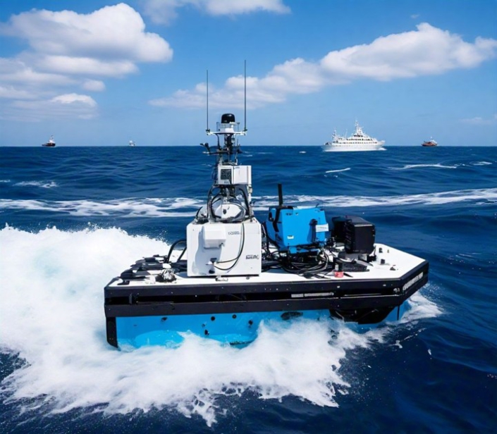 bathimetry with USV integreted blue marine echosounder | TechnoGIS ...